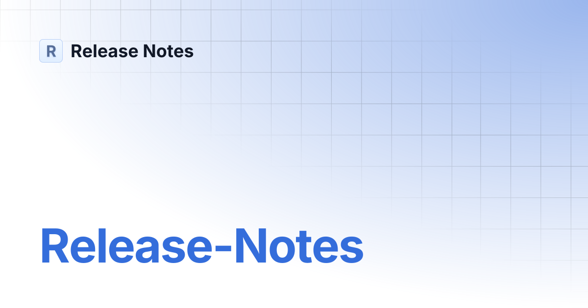 Release-Notes | Release Notes